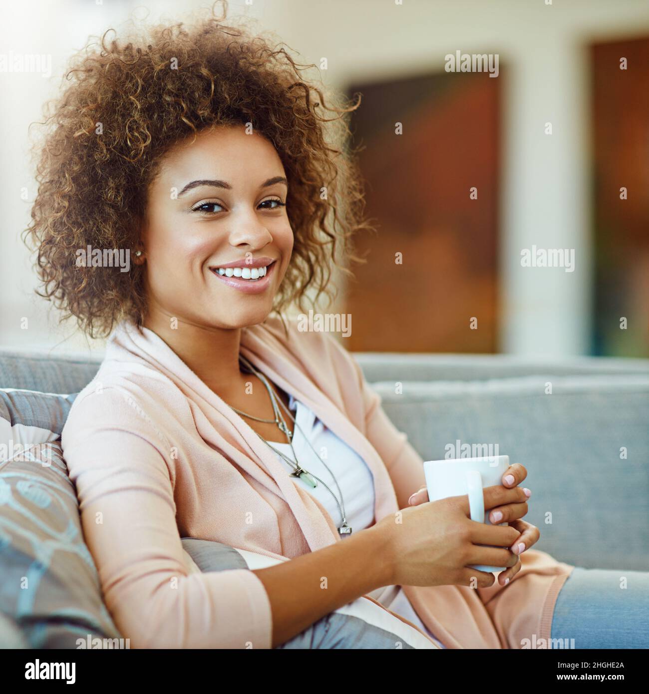 Having a one on one moment with my coffee Stock Photo - Alamy