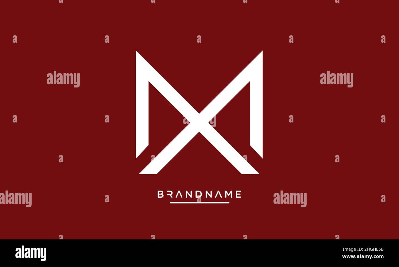 Modern abstract letter MX, XM logo design. Minimal MX, XM initial based ...