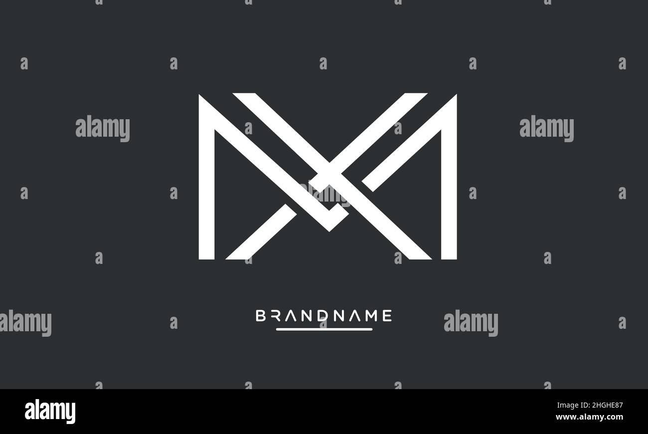 Modern abstract letter MX, XM logo design. Minimal MX, XM initial based ...