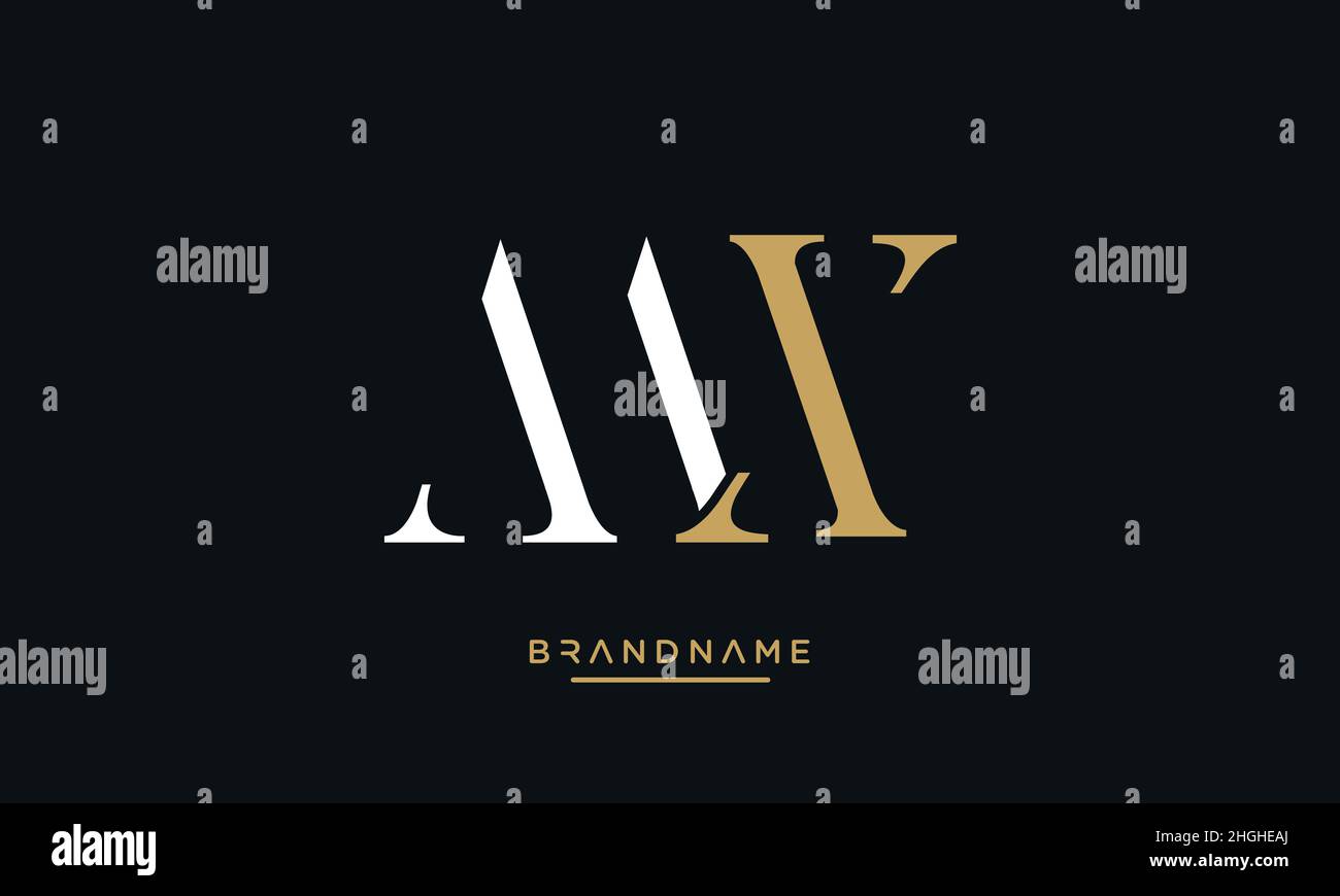 Modern abstract letter MX, XM logo design. Minimal MX, XM initial based ...