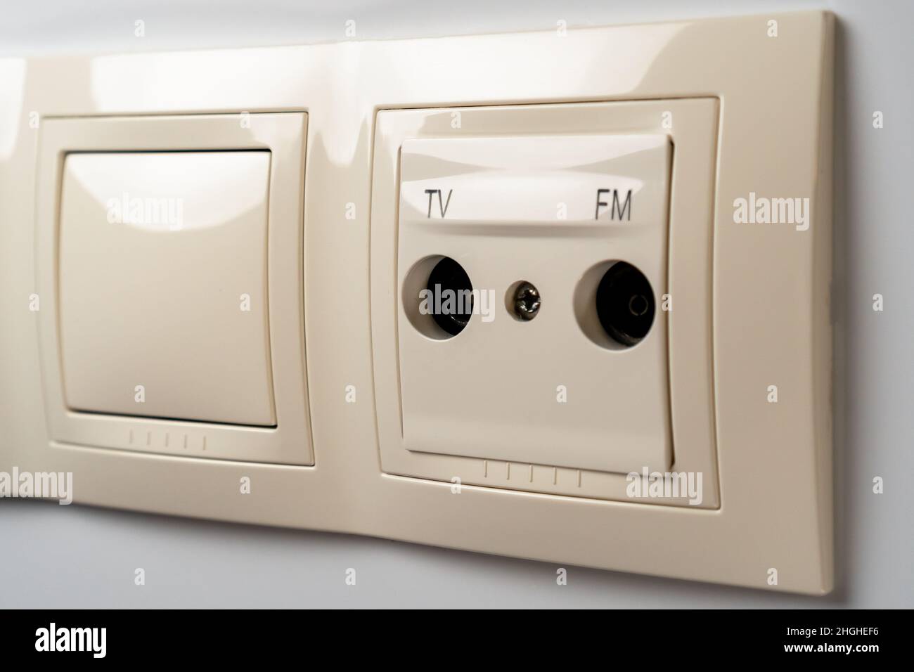 TV and FM sockets. Television and radio broadcasting. Media information ...