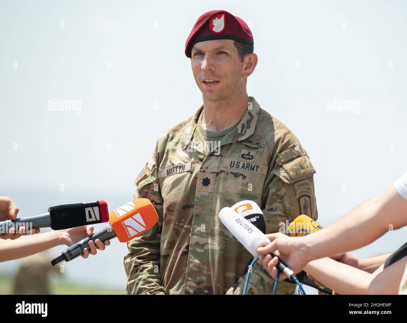 U.S. Army Lt. Col. Ari Martyn, commander, Headquarters, 1st Squadron ...