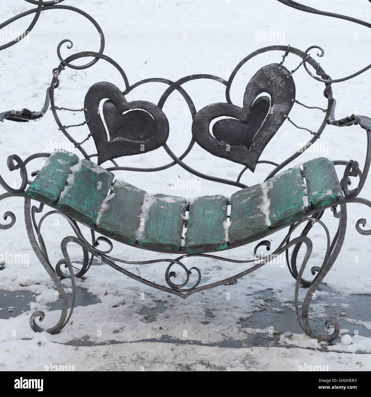 design bench for loving couples Stock Photo - Alamy