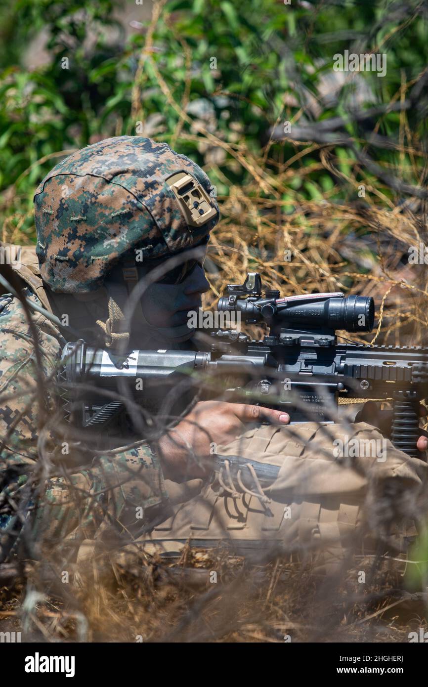 U.S. Marine Lance Cpl. Oscar Gonzalez, an assaultman with 1st Battalion ...