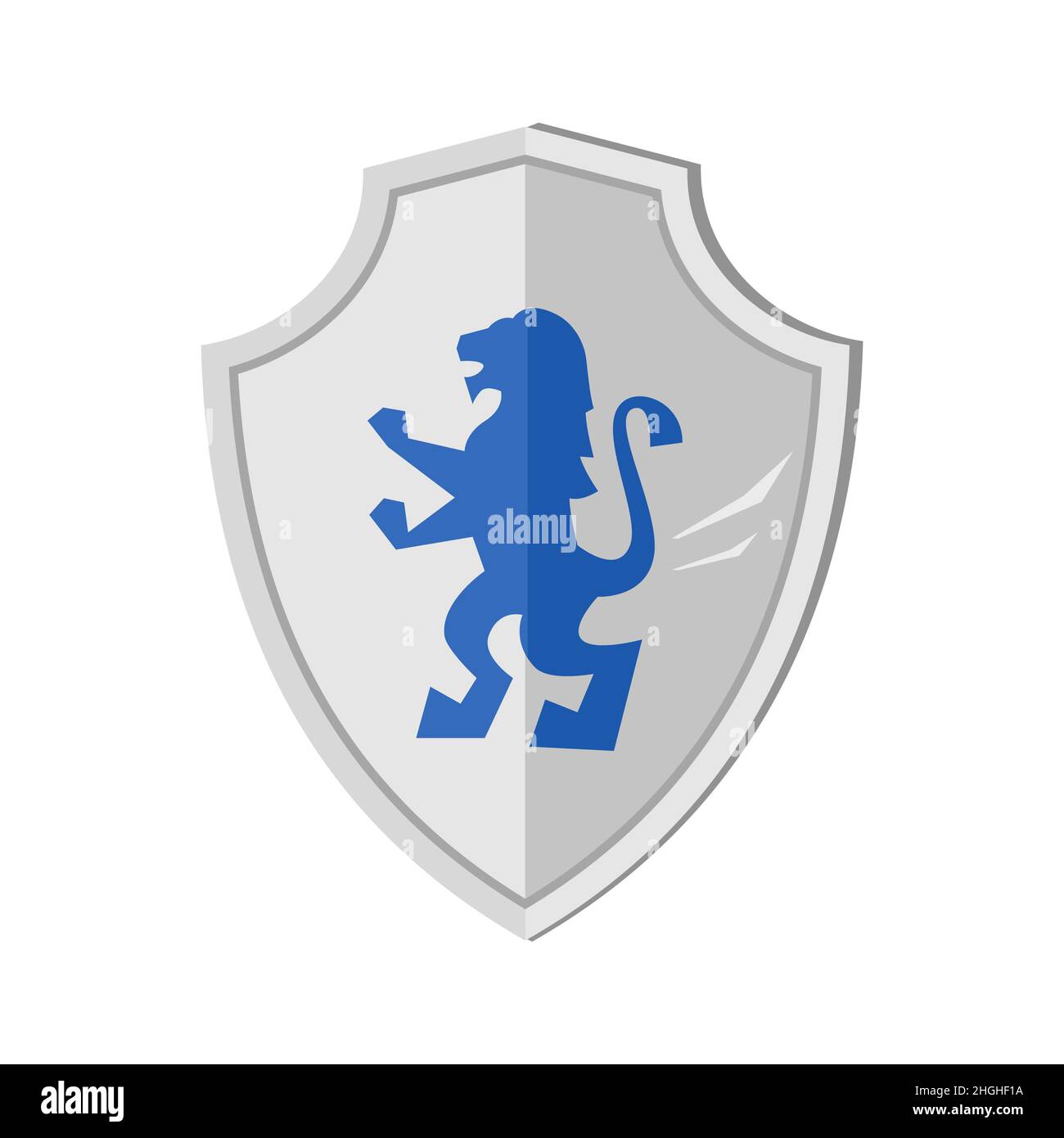 Shield with coat of arms - modern flat design style single isolated ...