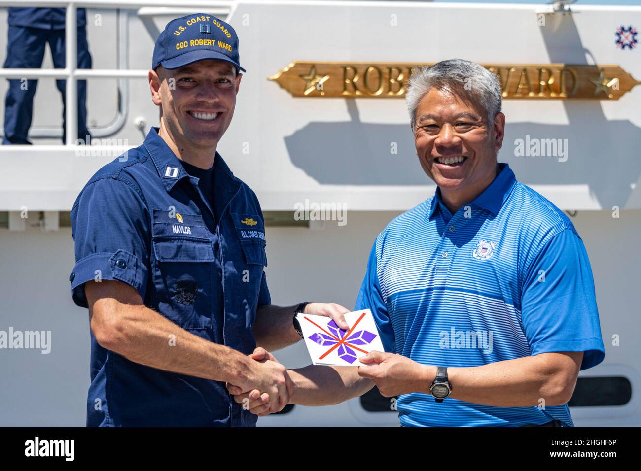 John Tien, the Deputy Secretary of Homeland Security, presents Lt ...