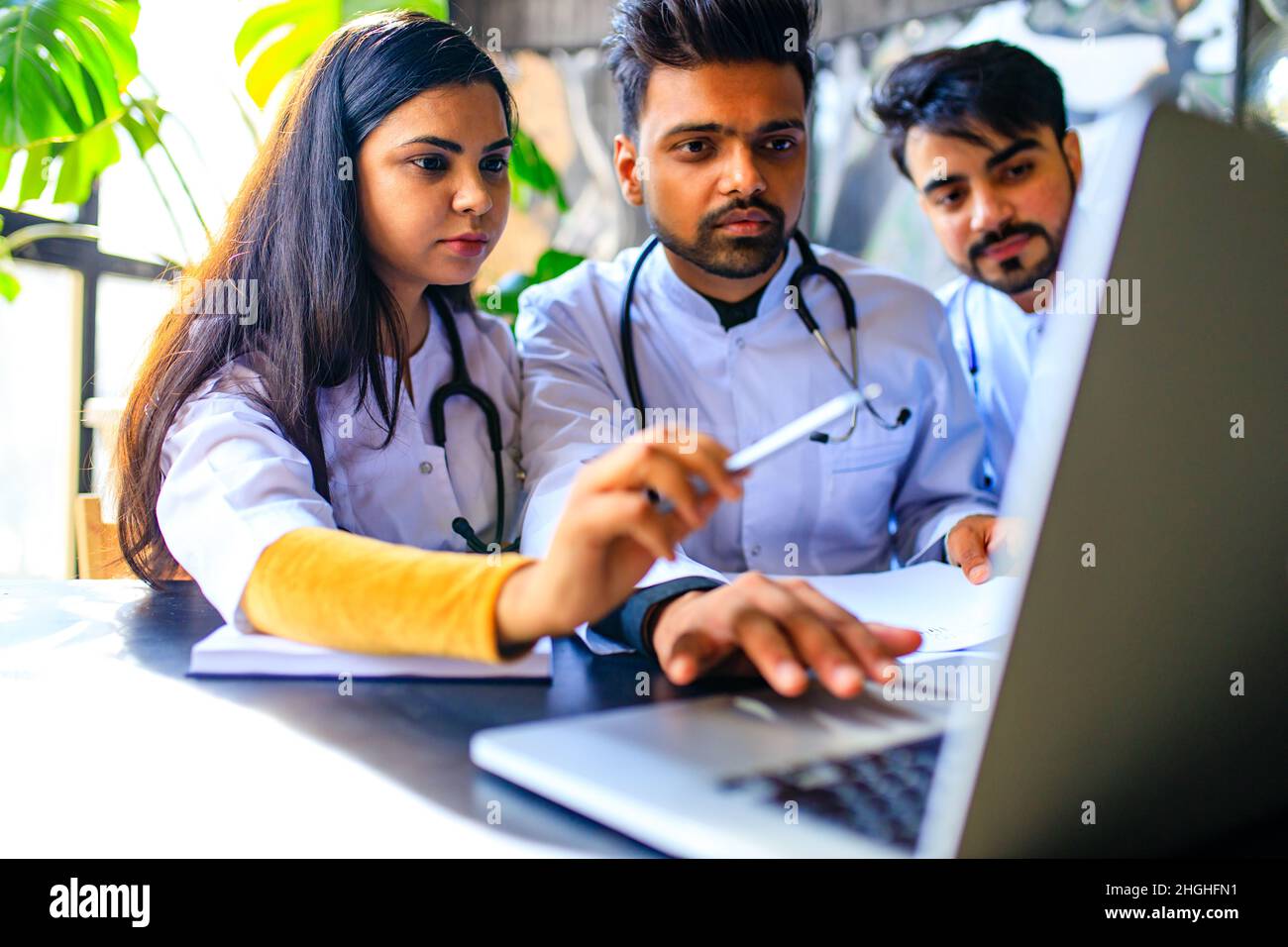 indian medic students practicing in sun classroom Stock Photo - Alamy
