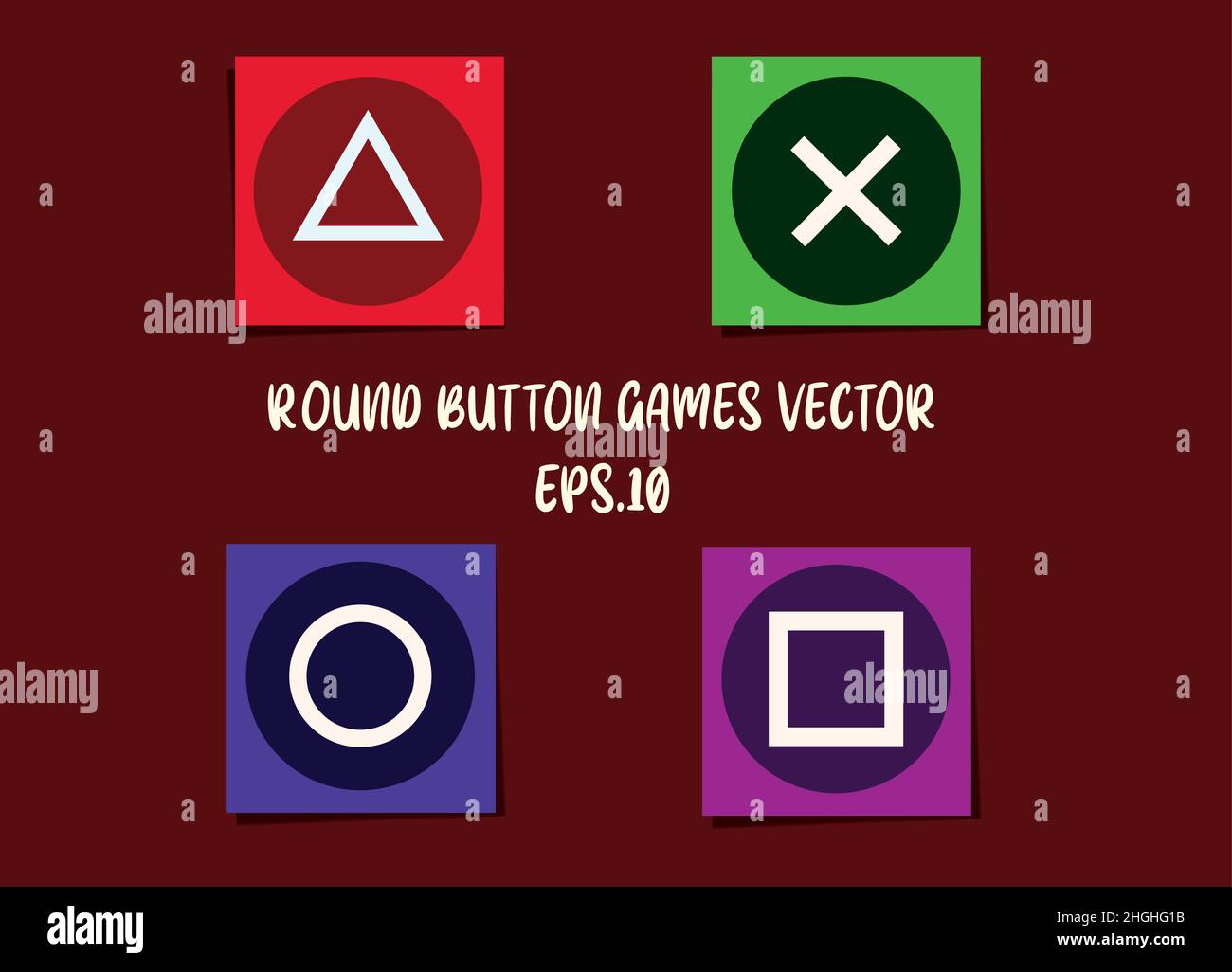 buttons icon symbols games for your design, web, collection and more ...
