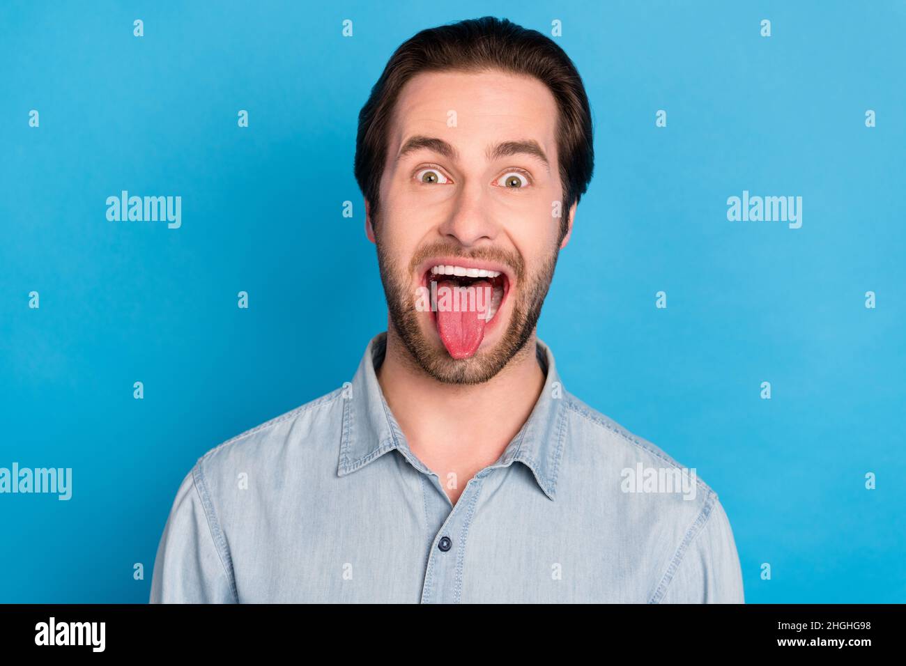 Teasing tongue man hi-res stock photography and images - Alamy