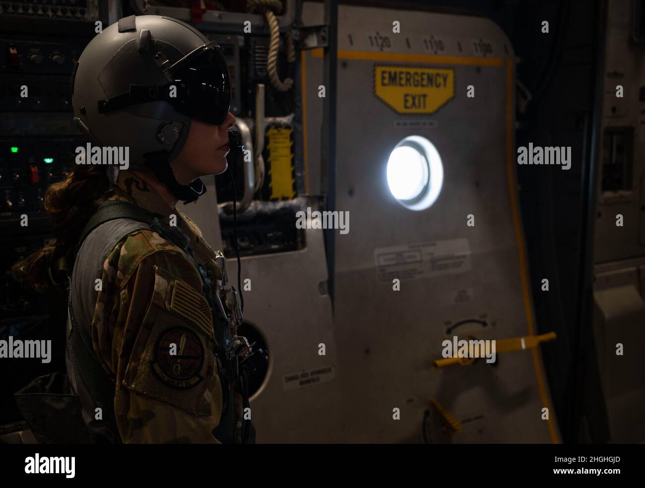 U.S. Air Force Senior Airman Kathleen Cook, a loadmaster with the 7th ...