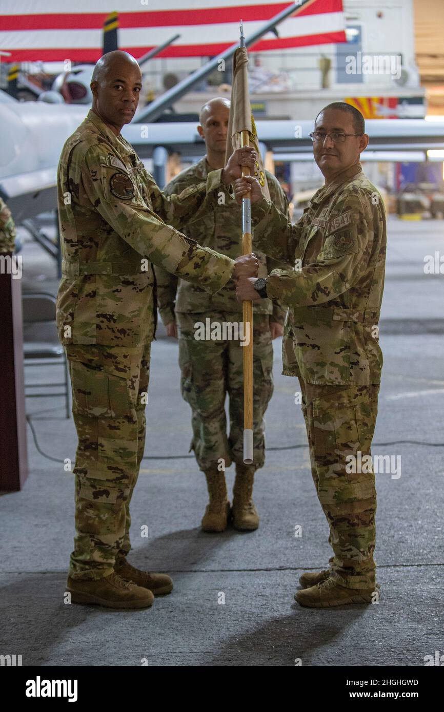 U.S. Air Force Lt. Col. Joseph Clancy (right), incoming 41st ...