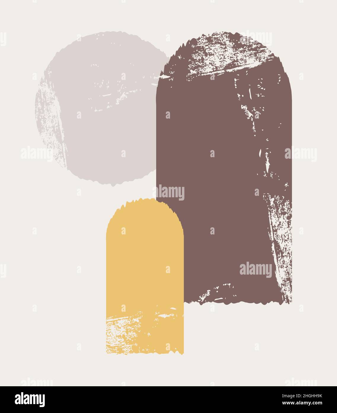 Simple forms. A set of postcards, posters, backgrounds with abstract ...