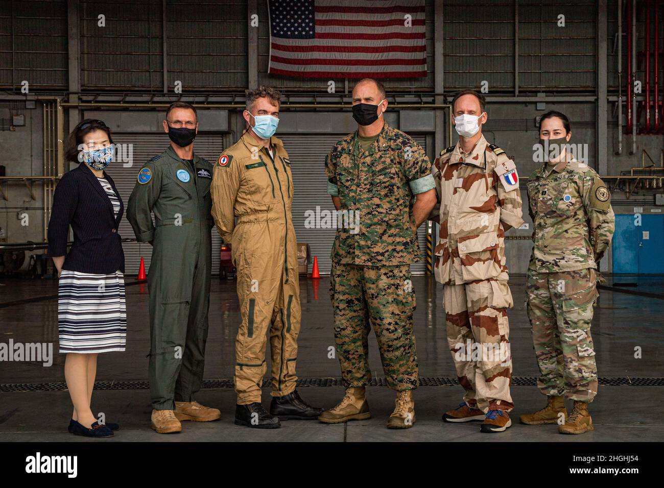 U.S. military officials stationed on Okinawa, foreign military and ...