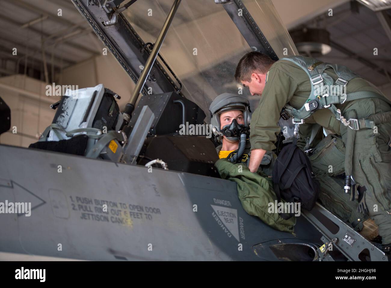 Capt. Patrick Mayfield, right, 314th Fighter Squadron instructor pilot ...