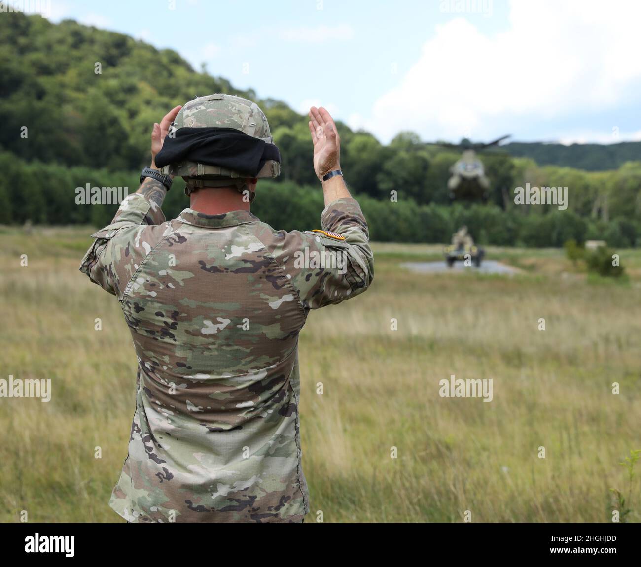 A Soldier from 1st Battalion, 109th Infantry Regiment, 2nd Infantry ...