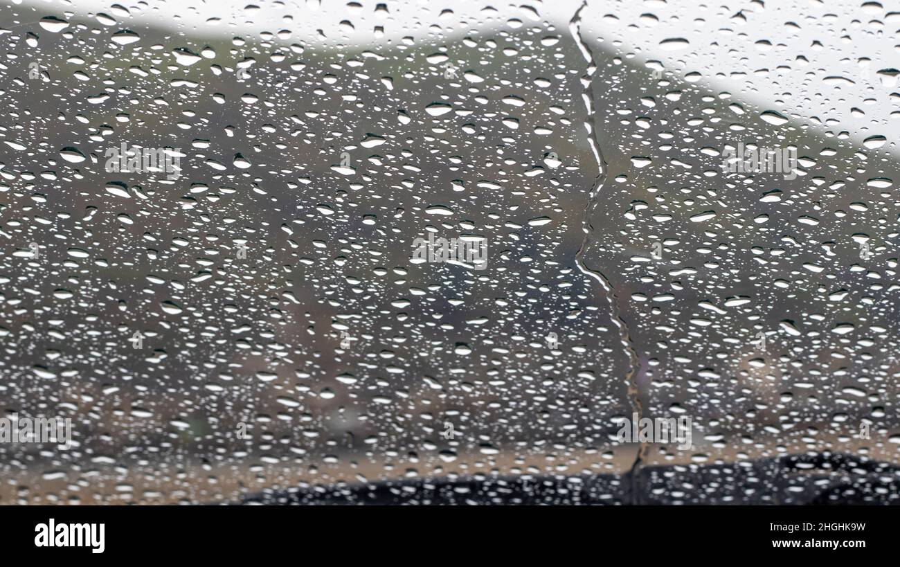 Rain drops on car windshield Stock Photo - Alamy