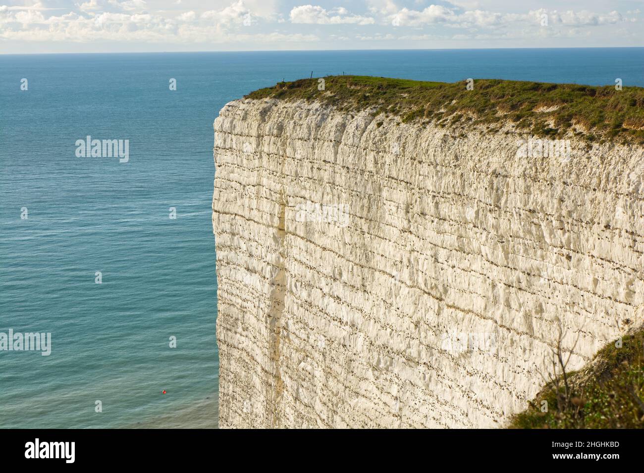 Chalk cliffs at Beachy Head near Eastbourne in East Sussex,England ...