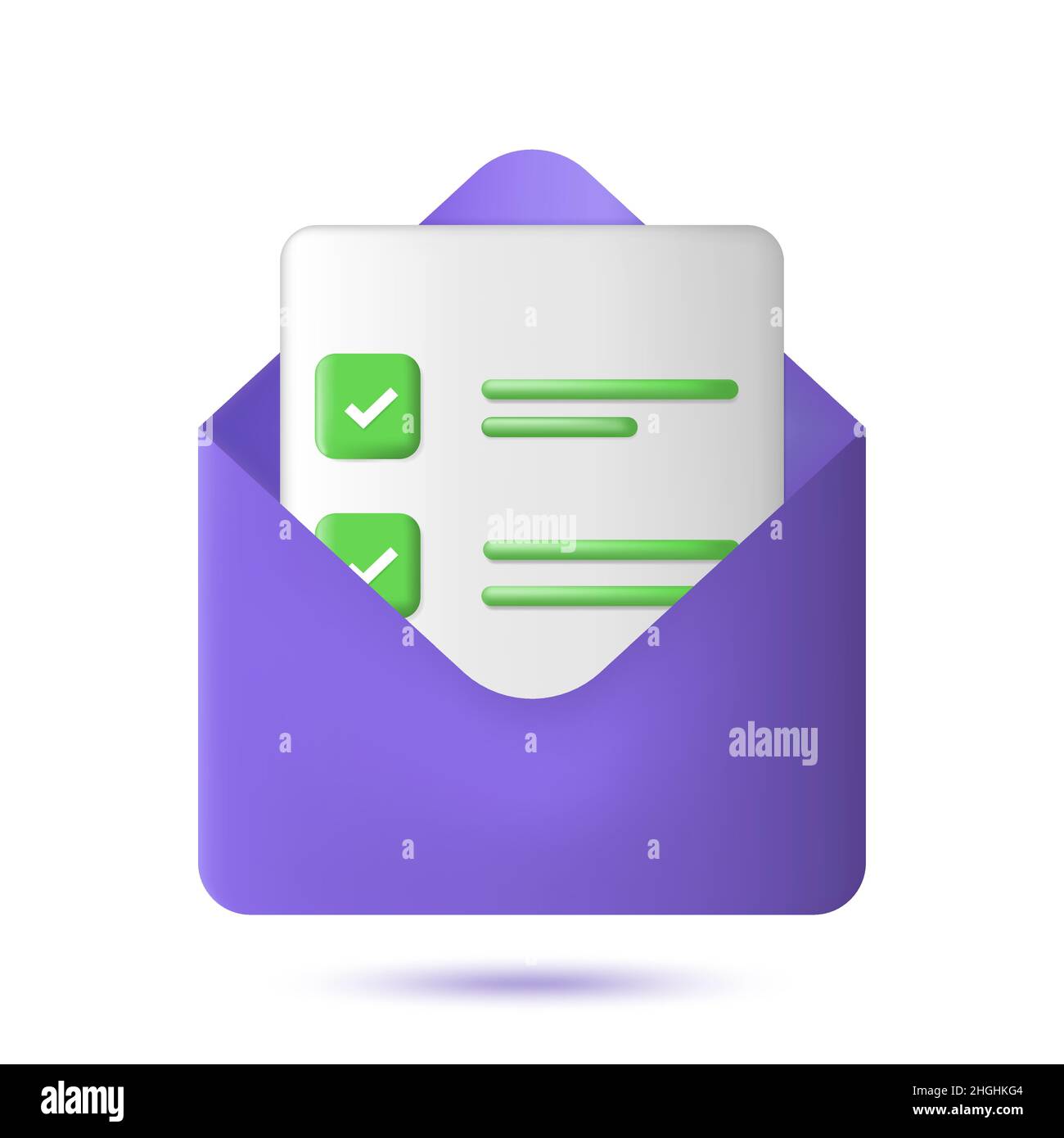 Check and envelope Cut Out Stock Images & Pictures - Alamy