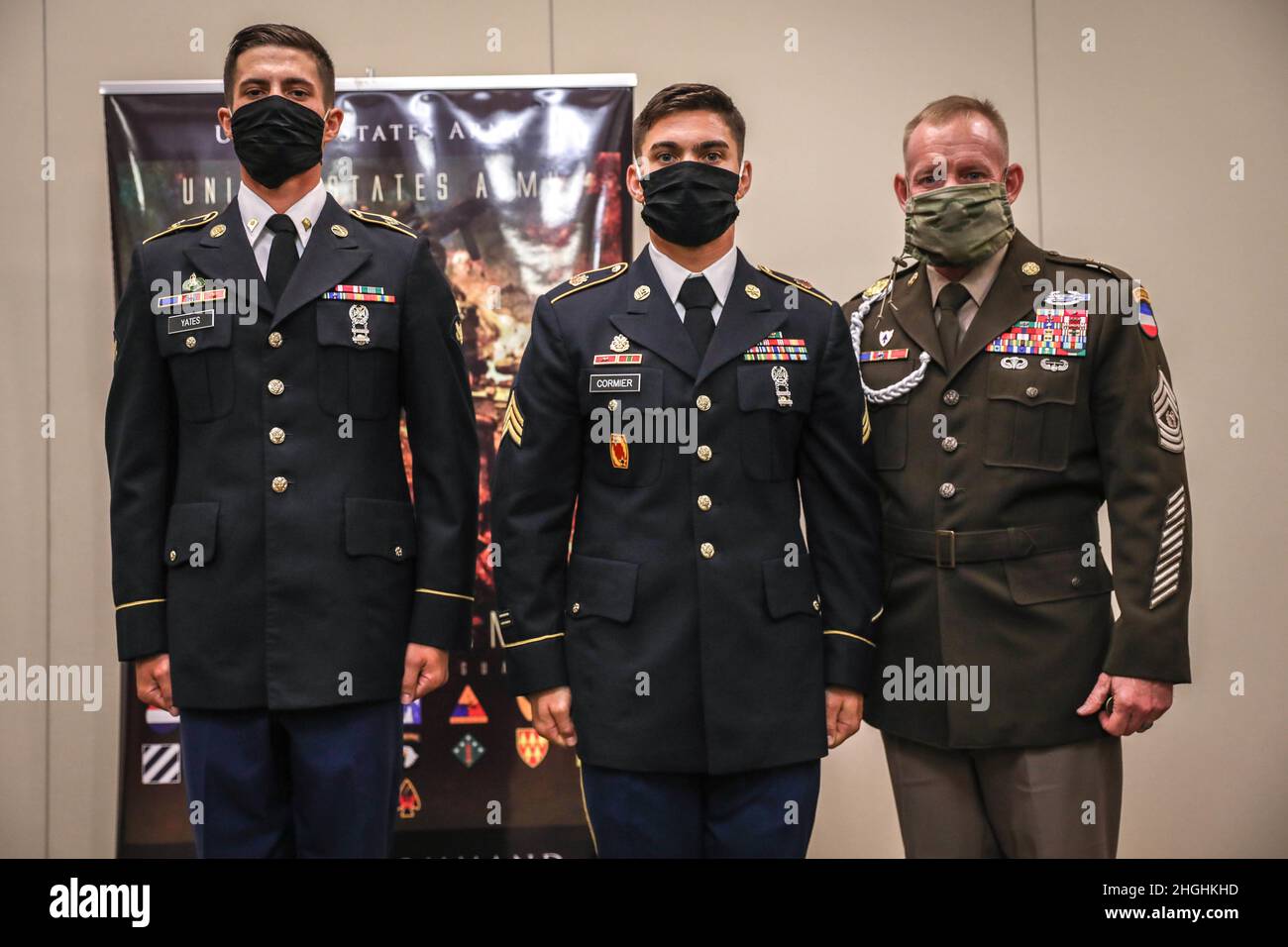 U.S. Army Forces Command’s Command Sgt. Maj. Todd Sims, right, poses ...