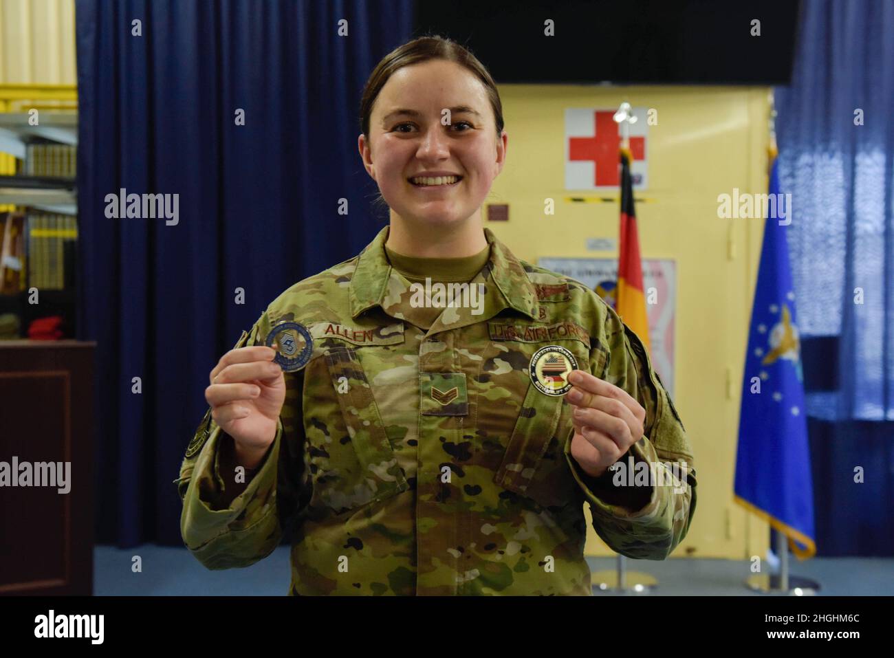 U.S. Air Force Senior Airman Audrey Allen, 86th Aeromedical Evacuation ...