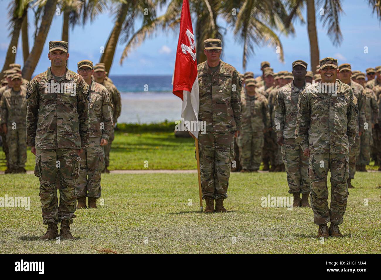 Soldiers of the 1st Squadron, 14th Cavalry Regiment stand together for ...