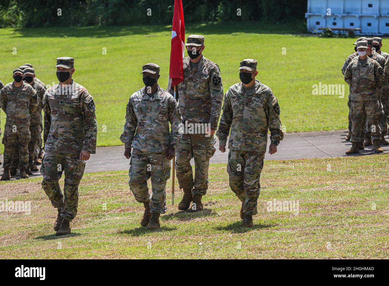 U.S. Army Soldiers from the 1st Squadron, 14th Cavalry Regiment, march ...