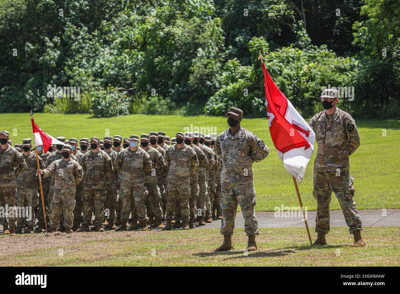 U.S. Army Soldiers from the 1st Squadron, 14th Cavalry Regiment, stand ...