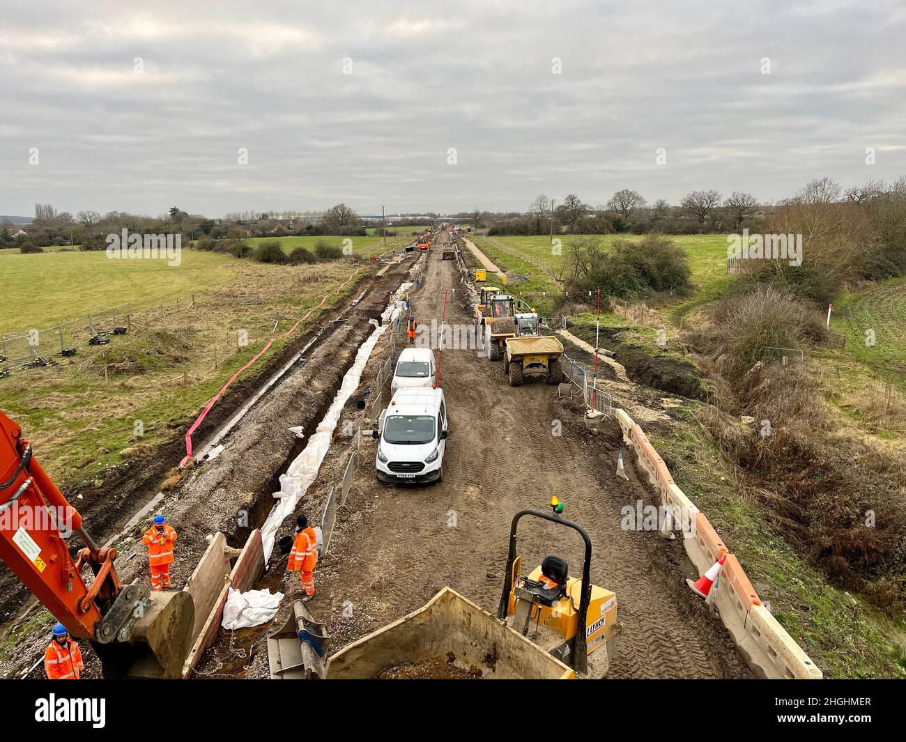 East West Railway Construction. Network rail. Launton, Oxfordshire 30 ...