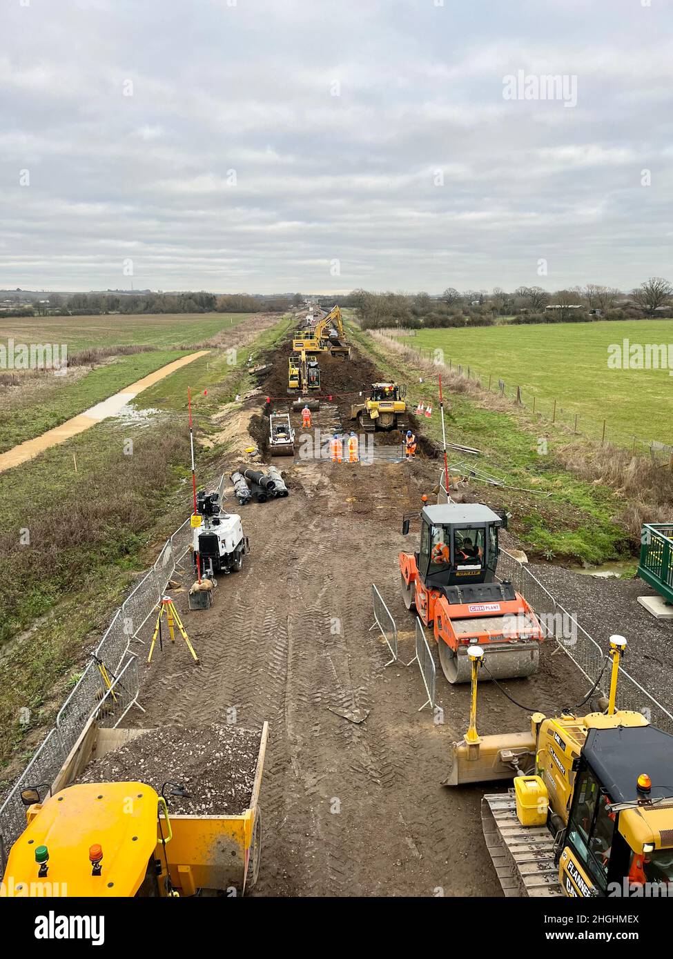East West Railway Construction. Network rail. Launton, Oxfordshire 30 ...