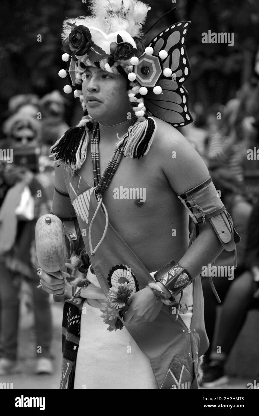 Members of a Native American dance group from Zuni Pueblo perform a ...