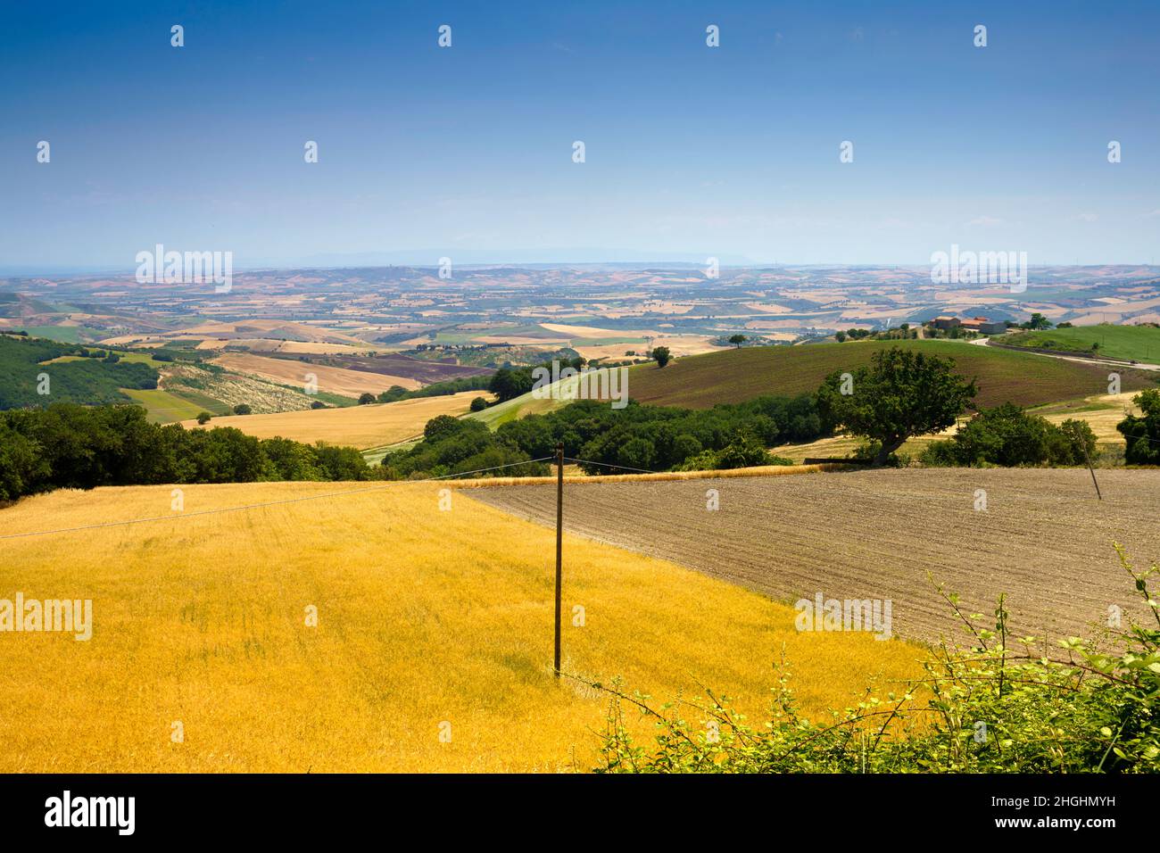Landscape in Campobasso province, Molise, Italy, along the road to ...