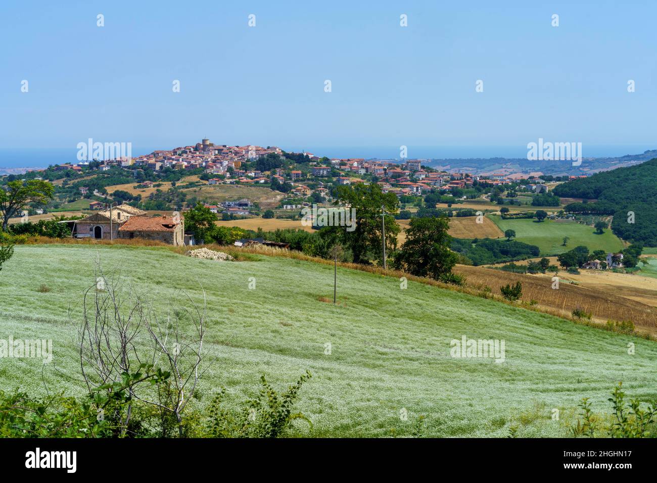 Landscape in Campobasso province, Molise, Italy, along the road to ...