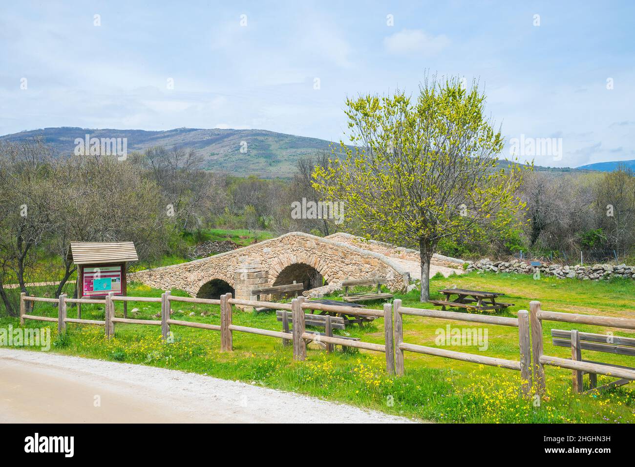 Canto bridge. Canencia, Madrid province, Spain Stock Photo - Alamy