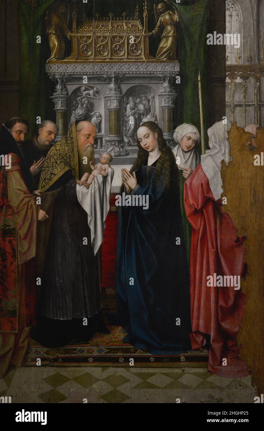 Goswijn van der Weyden (1455-1543). Flemish Renaissance painter. Triptych of the Presentation of ...