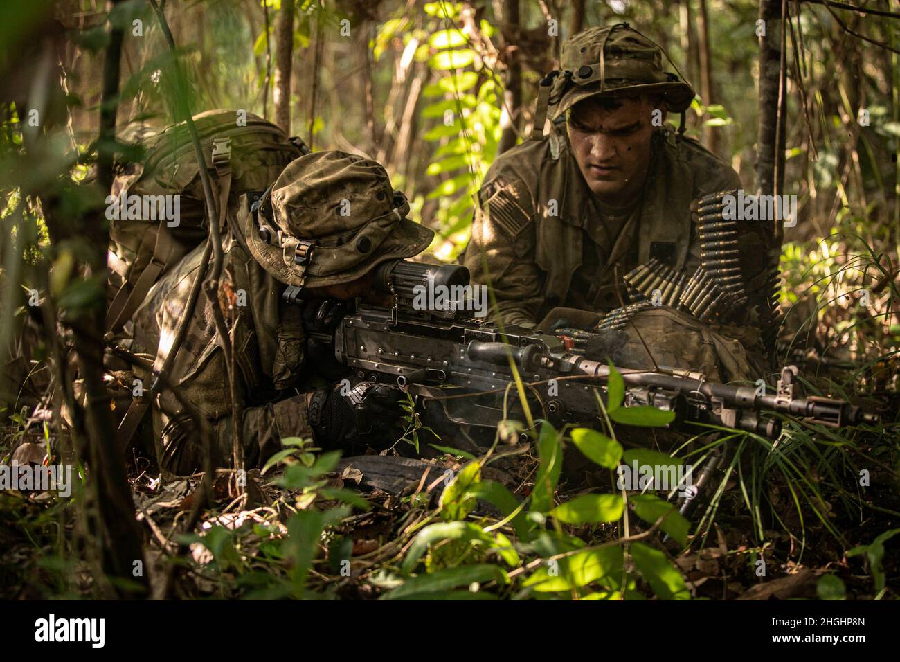 U.S. Army Soldiers with 1st Battalion, 21st Infantry Regiment, fire ...