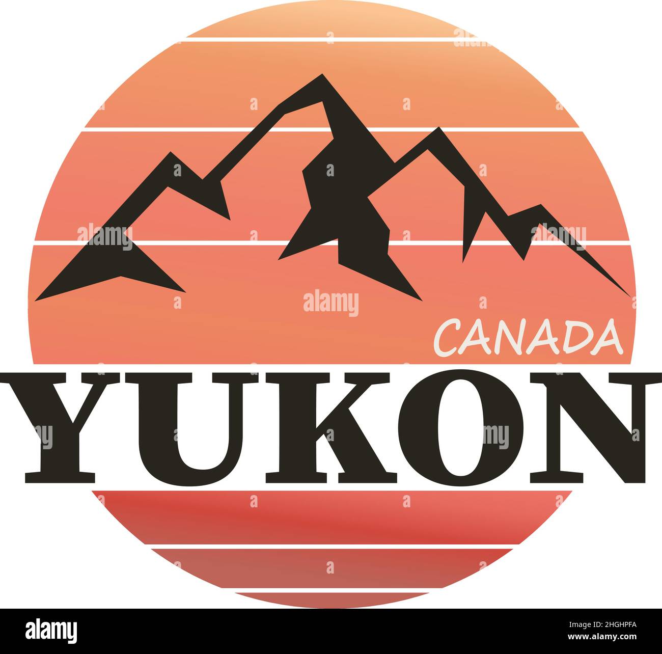 Canada Yukon design. Wild vintage north discovery vector print for boy ...