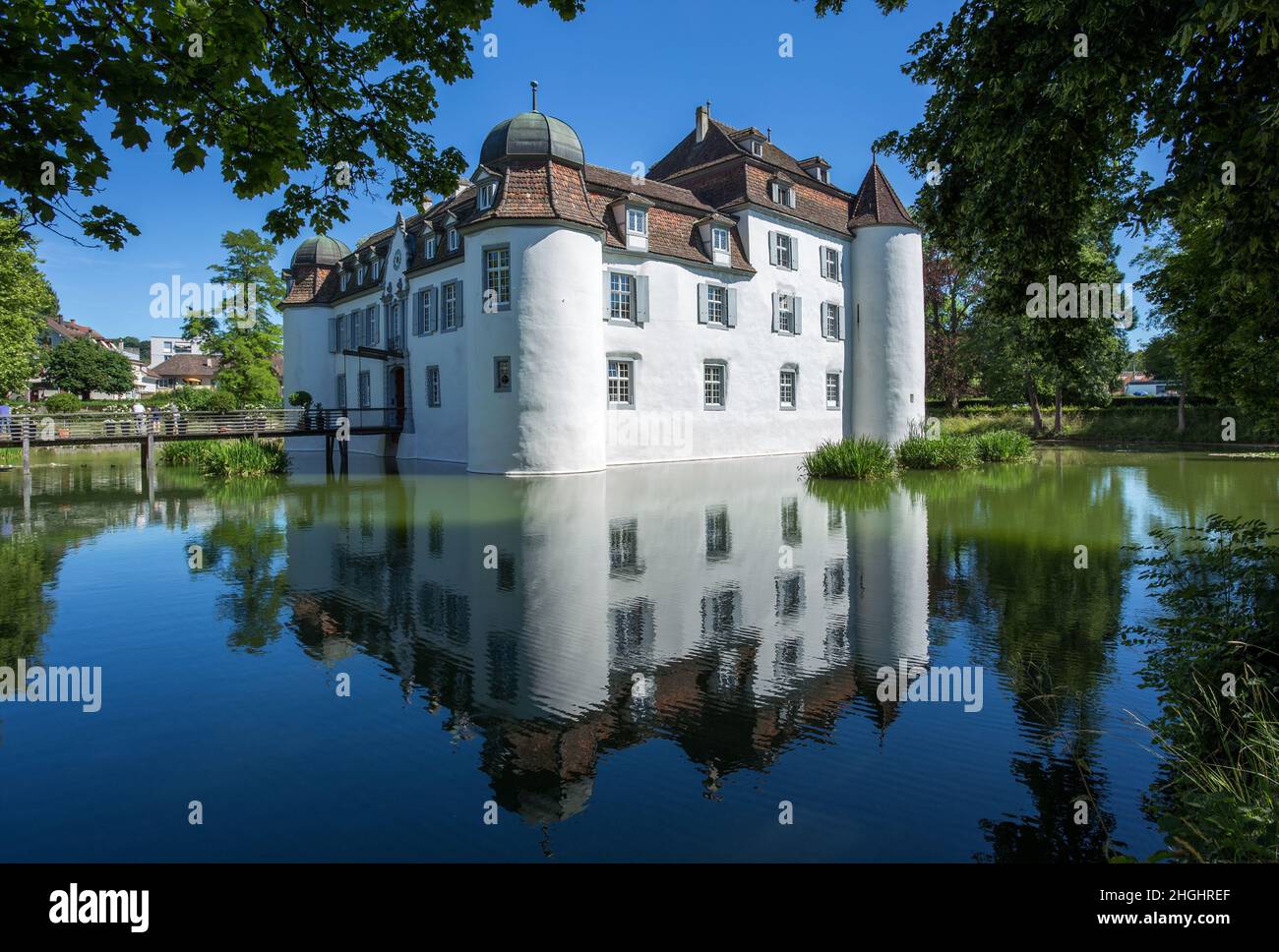 The moated castle in Bottmingen, Basel, Switzerland Stock Photo - Alamy