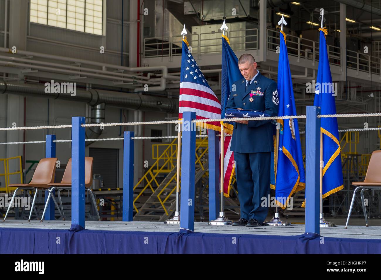 Maine State Command Chief Master Sgt. Scott Osgood takes a pause to ...