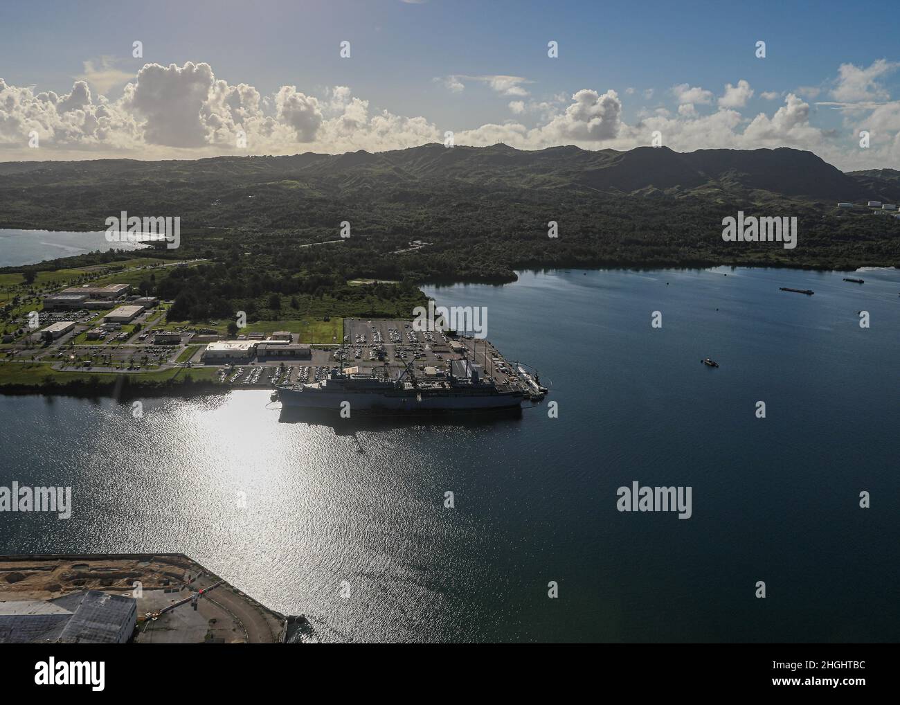 APRA HARBOR, Guam (Aug. 11, 2021) - An aerial view of U.S. Naval Base ...