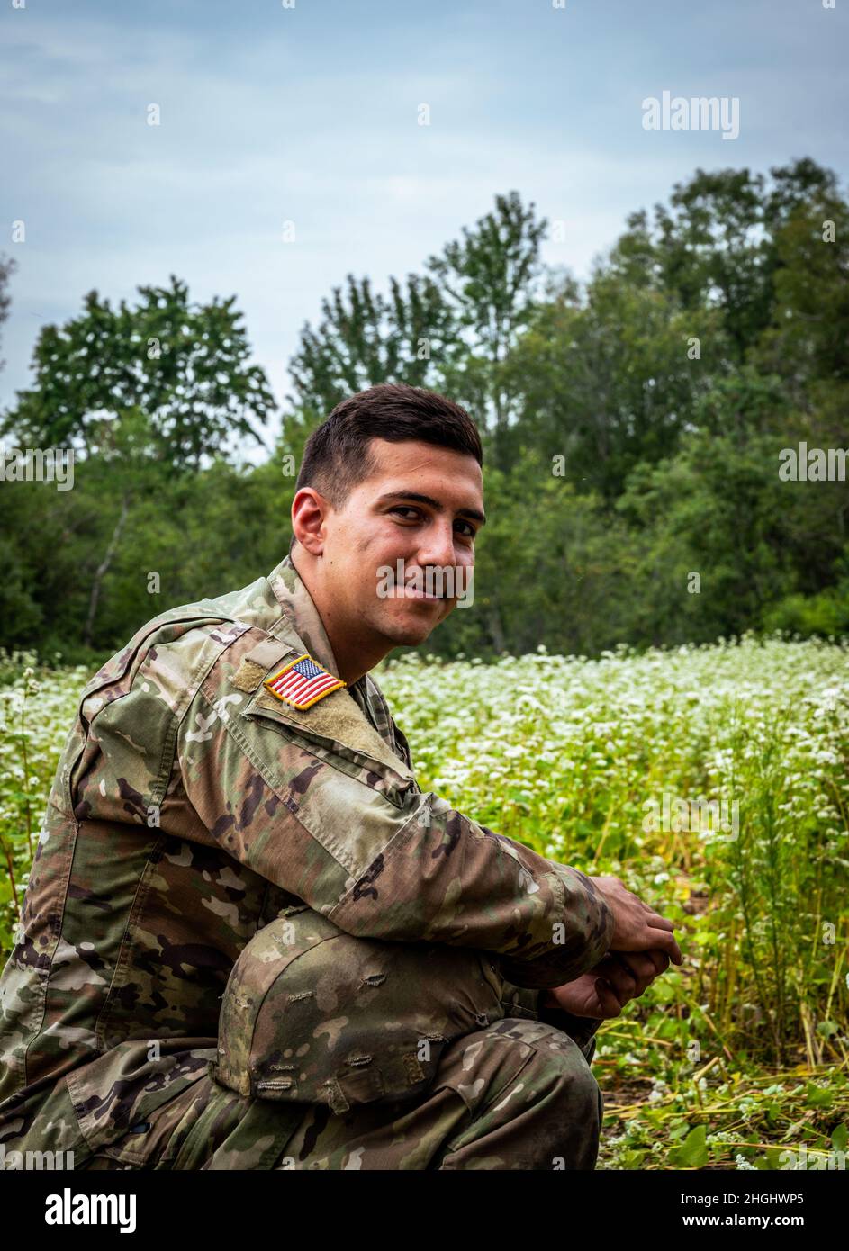 U.S. Army Spc. Aidan Hedrick, a cannon crew driver from the 1st ...
