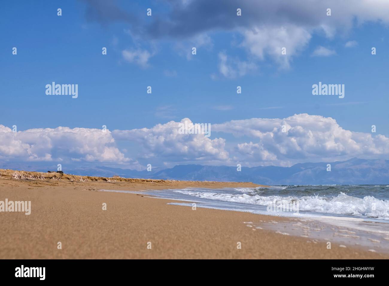View of sea shore at resort Stock Photo - Alamy