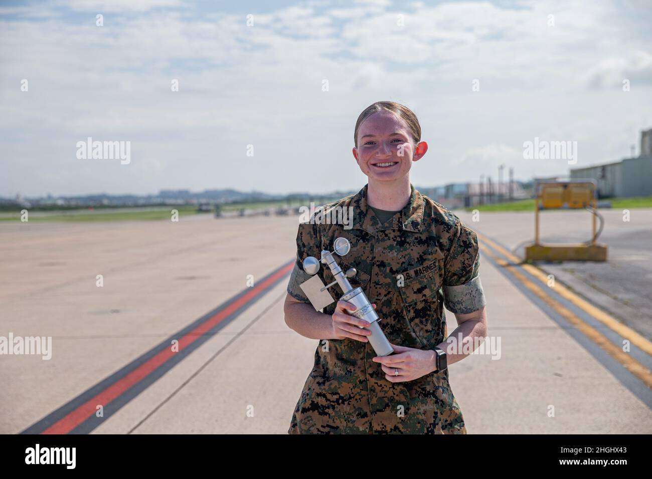 U.S. Marine Corps Cpl. Julia Hubler, a meteorological and oceanography ...