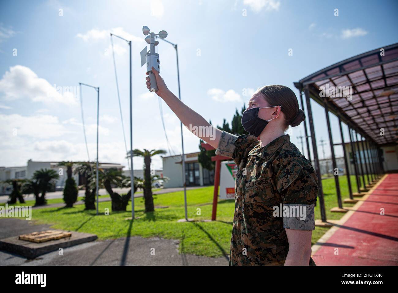 U.S. Marine Corps Cpl. Julia Hubler, a meteorological and oceanography ...