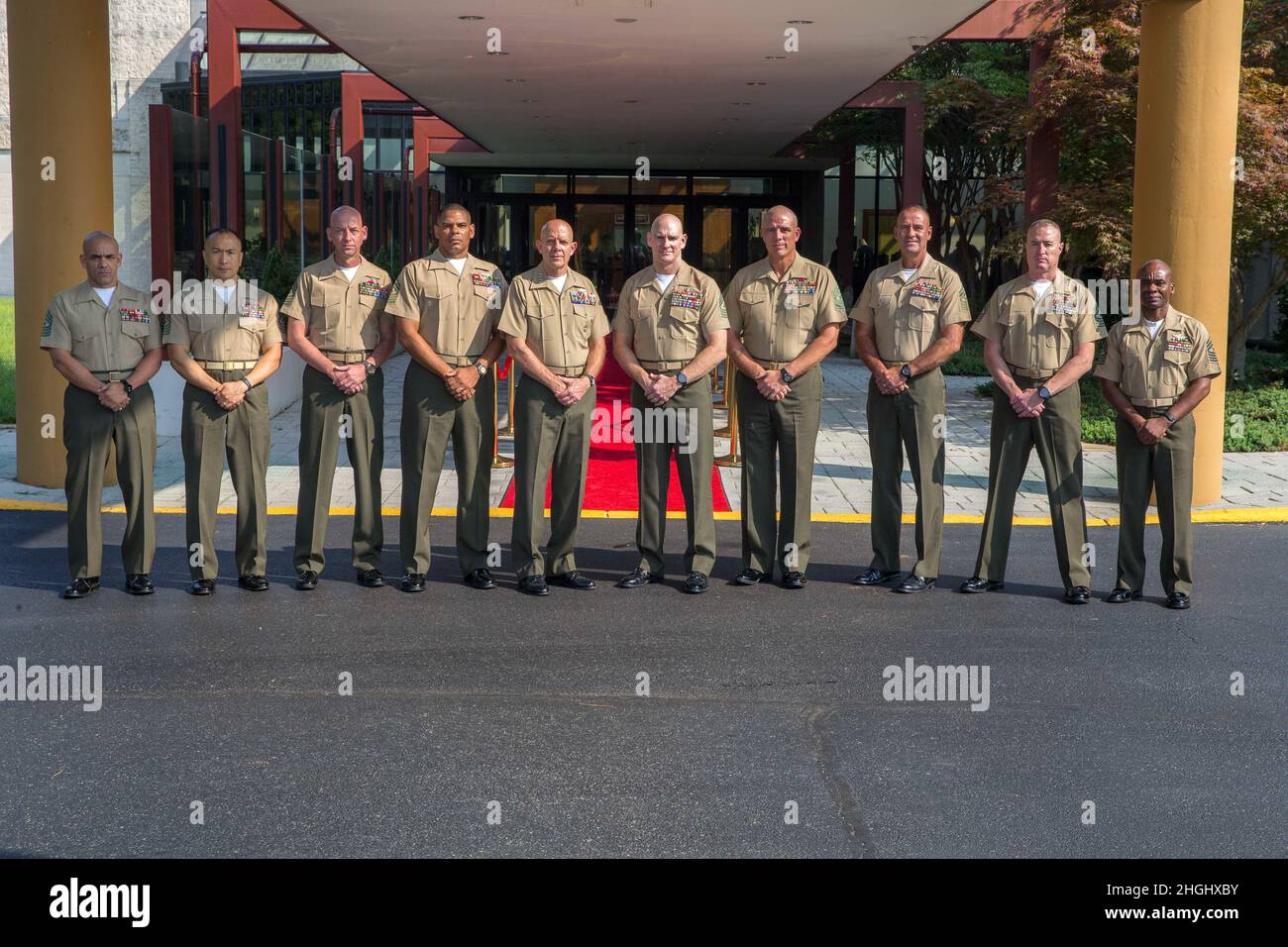 Force level sergeants major pose for a photo at the Sergeant Major of ...