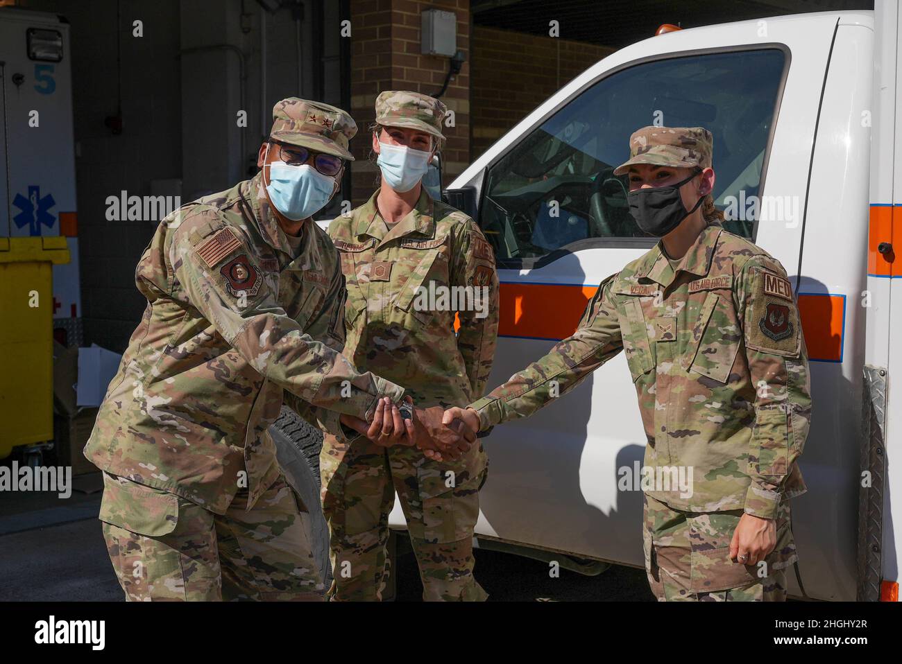 Maj. Gen. Randall Reed, Third Air Force commander, presents Airman 1st ...