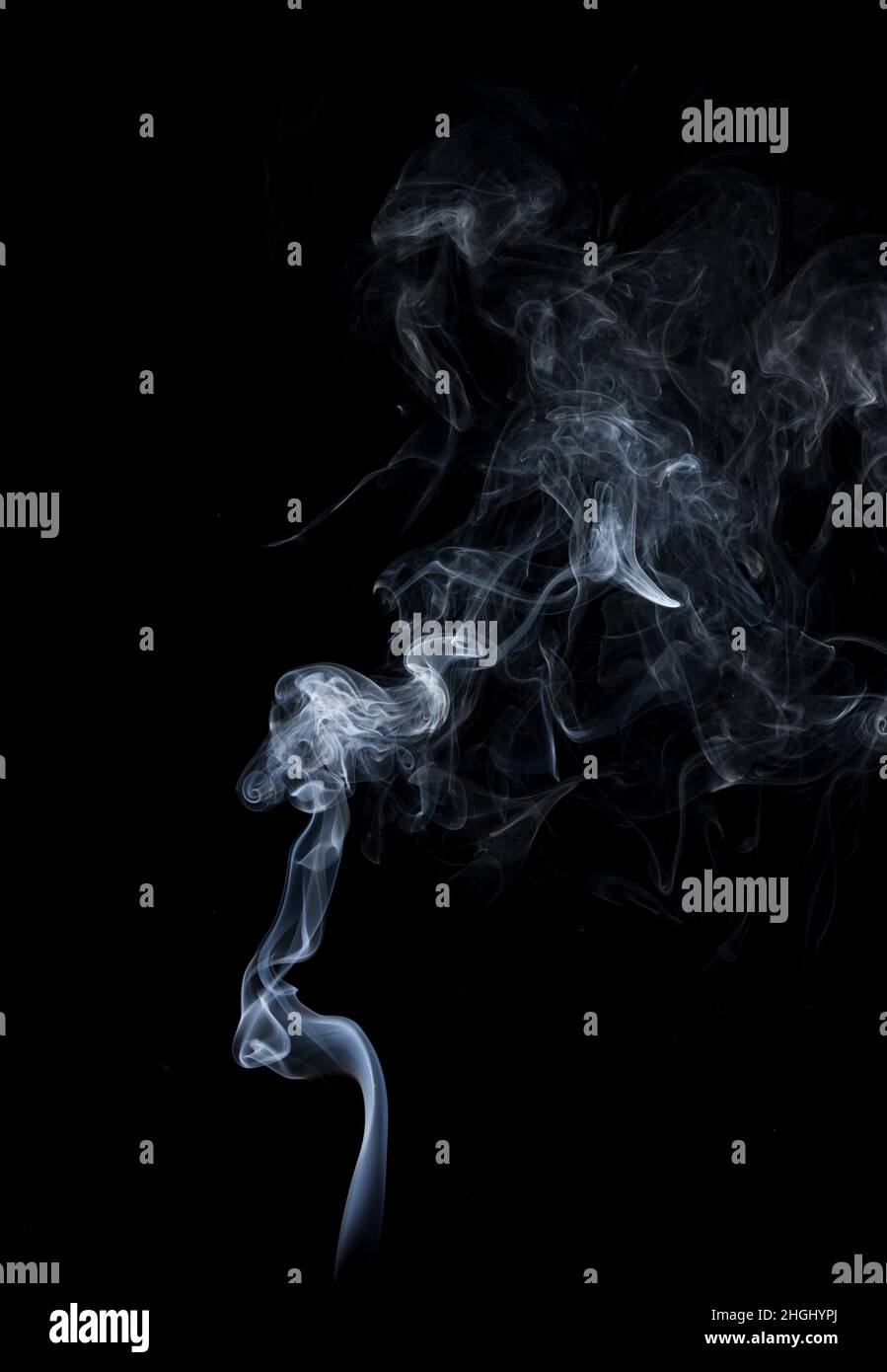 Smoke on black background. White smoke on a black background Stock ...