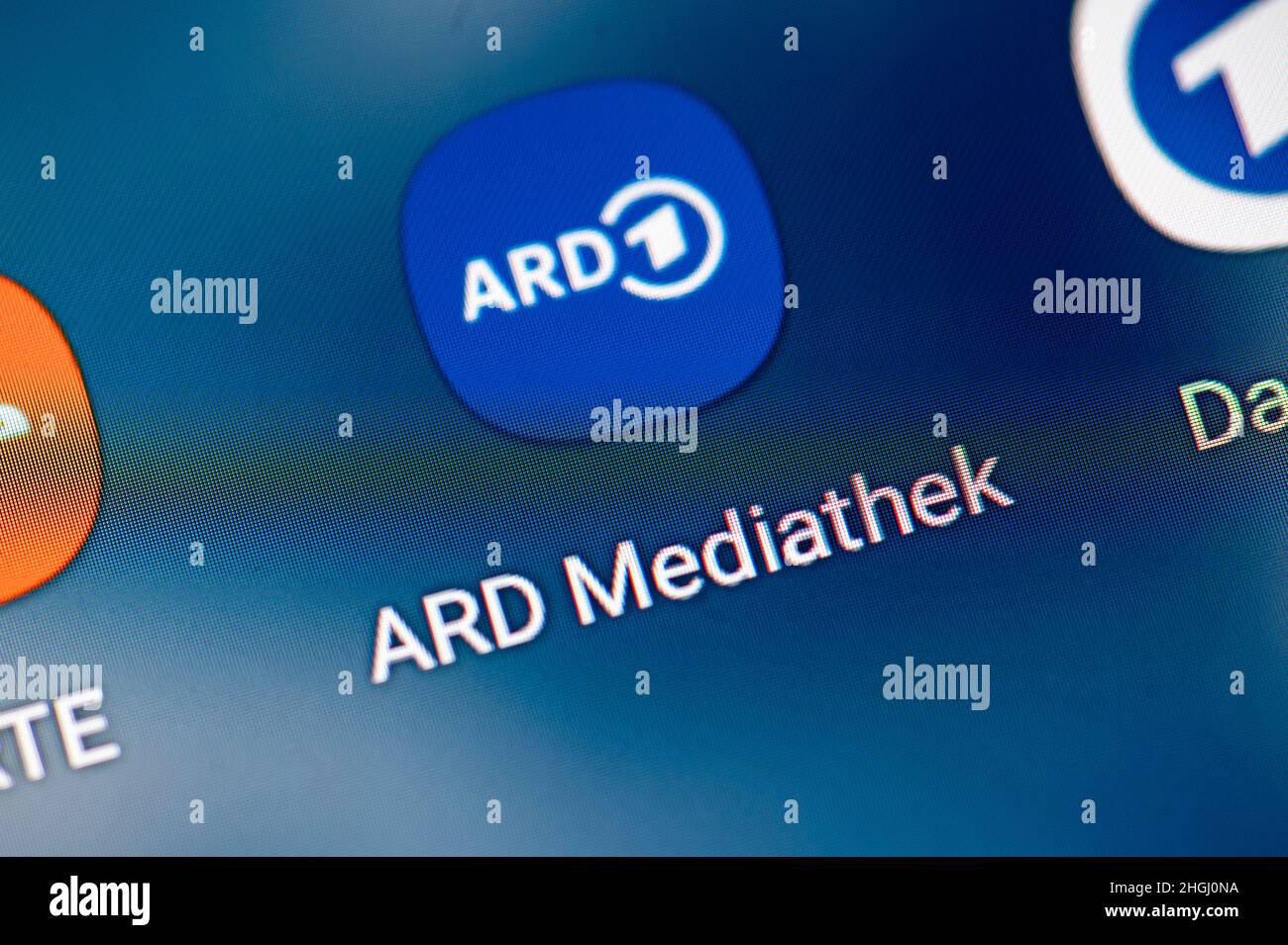 SYMBOL - 20 January 2022, Berlin: On a tablet, you can see the icon of ...