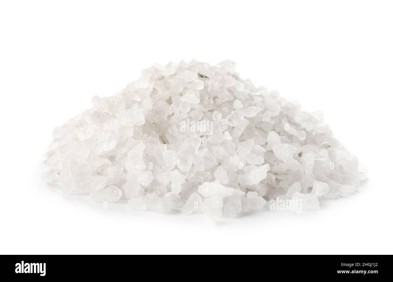 Heap of iodized salt on white background Stock Photo - Alamy
