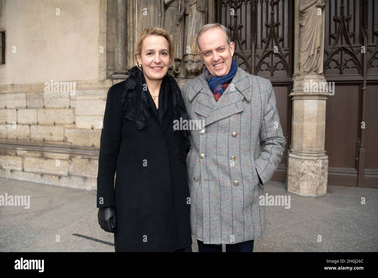 Paris, France. 21st Jan, 2022. Prince Jean of Orleans and Princess ...