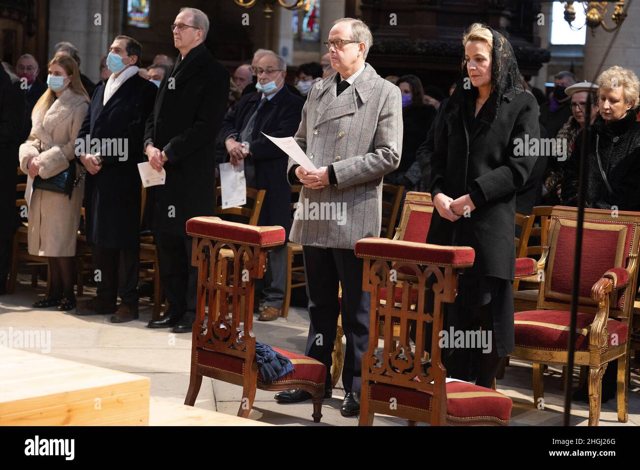 Paris, France. 21st Jan, 2022. Prince Jean of Orleans and Princess ...